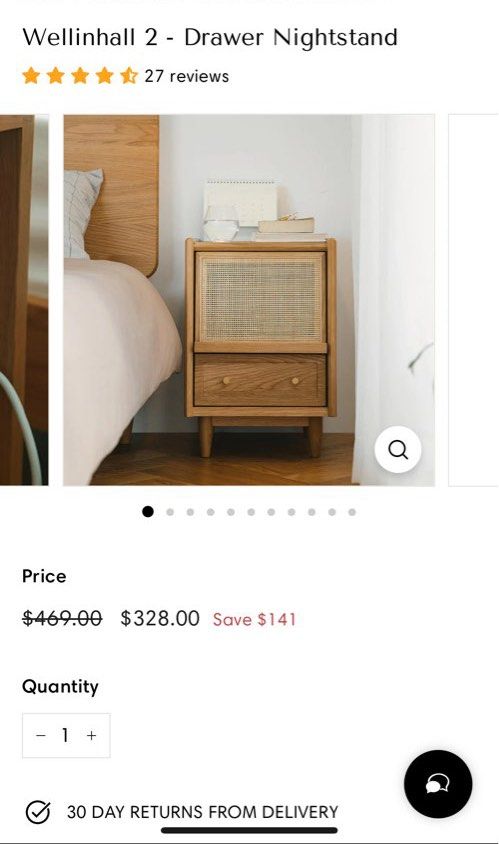 Brand New Japandi/Muji Rattan Bedside Table - Cozymatic, Furniture ...