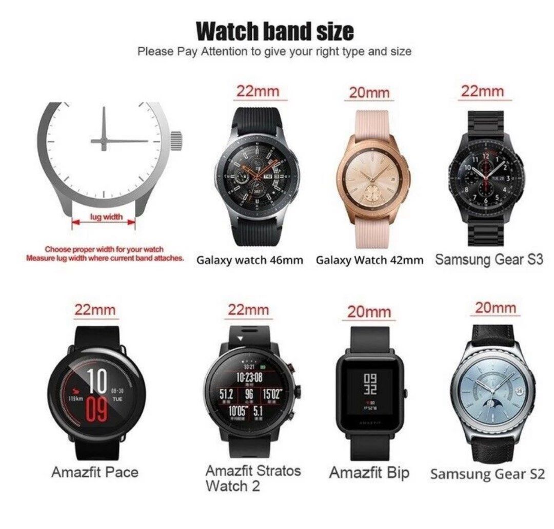 [BNIP] 20mm Smart Watch Strap, Mobile Phones & Gadgets, Wearables ...