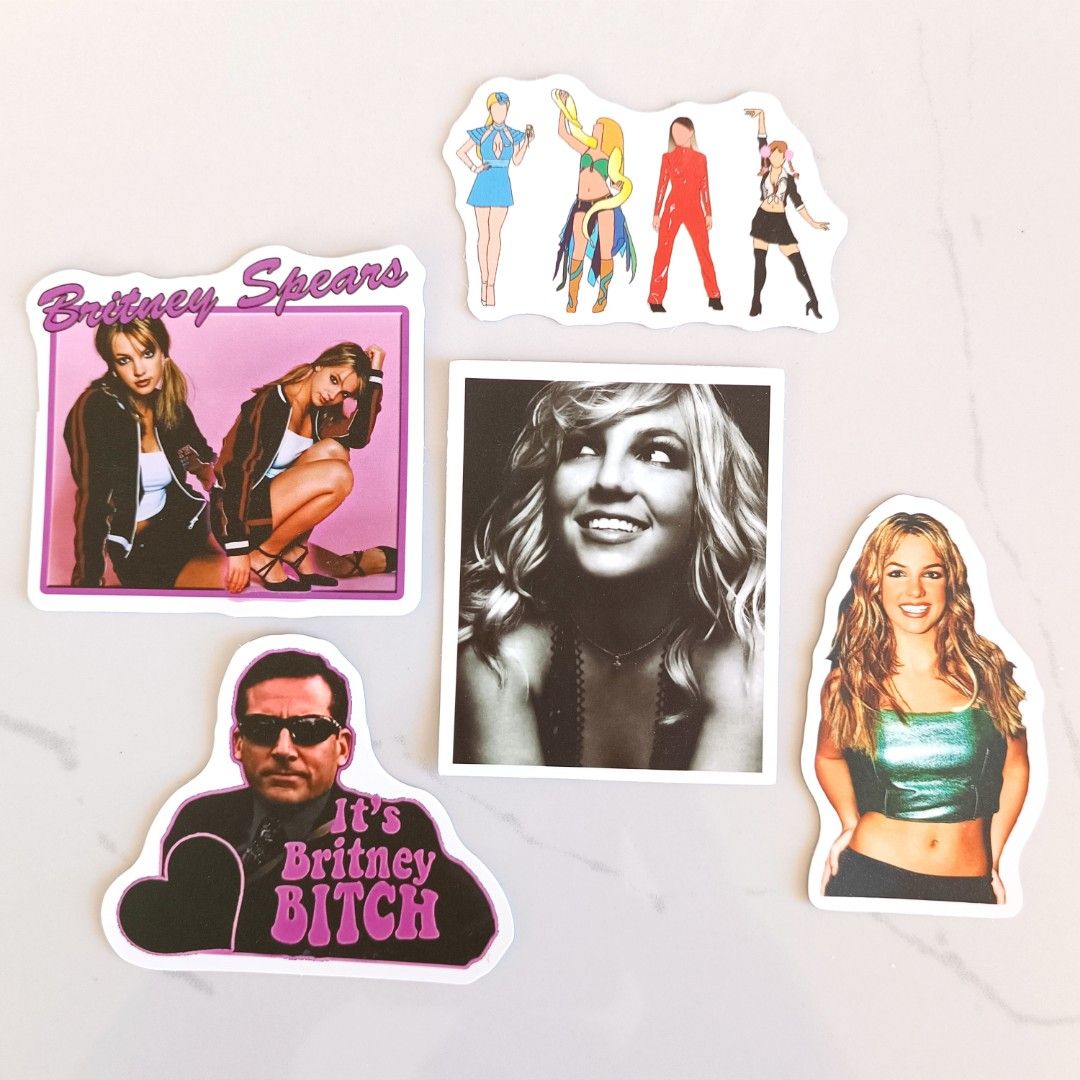 Britney Spears Waterproof Stickers (Sold per Set), Hobbies & Toys, Stationary & Craft, Art ...