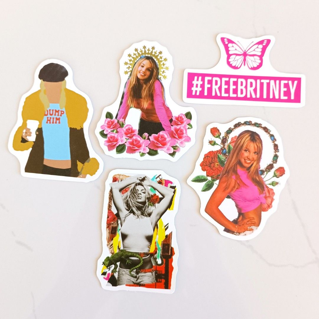 Britney Spears Waterproof Stickers (Sold per Set), Hobbies & Toys, Stationary & Craft, Art ...