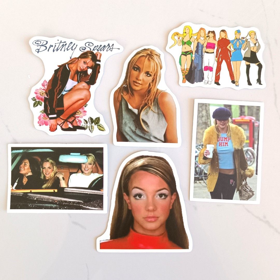 Britney Spears Waterproof Stickers (Sold per Set), Hobbies & Toys, Stationary & Craft, Art ...