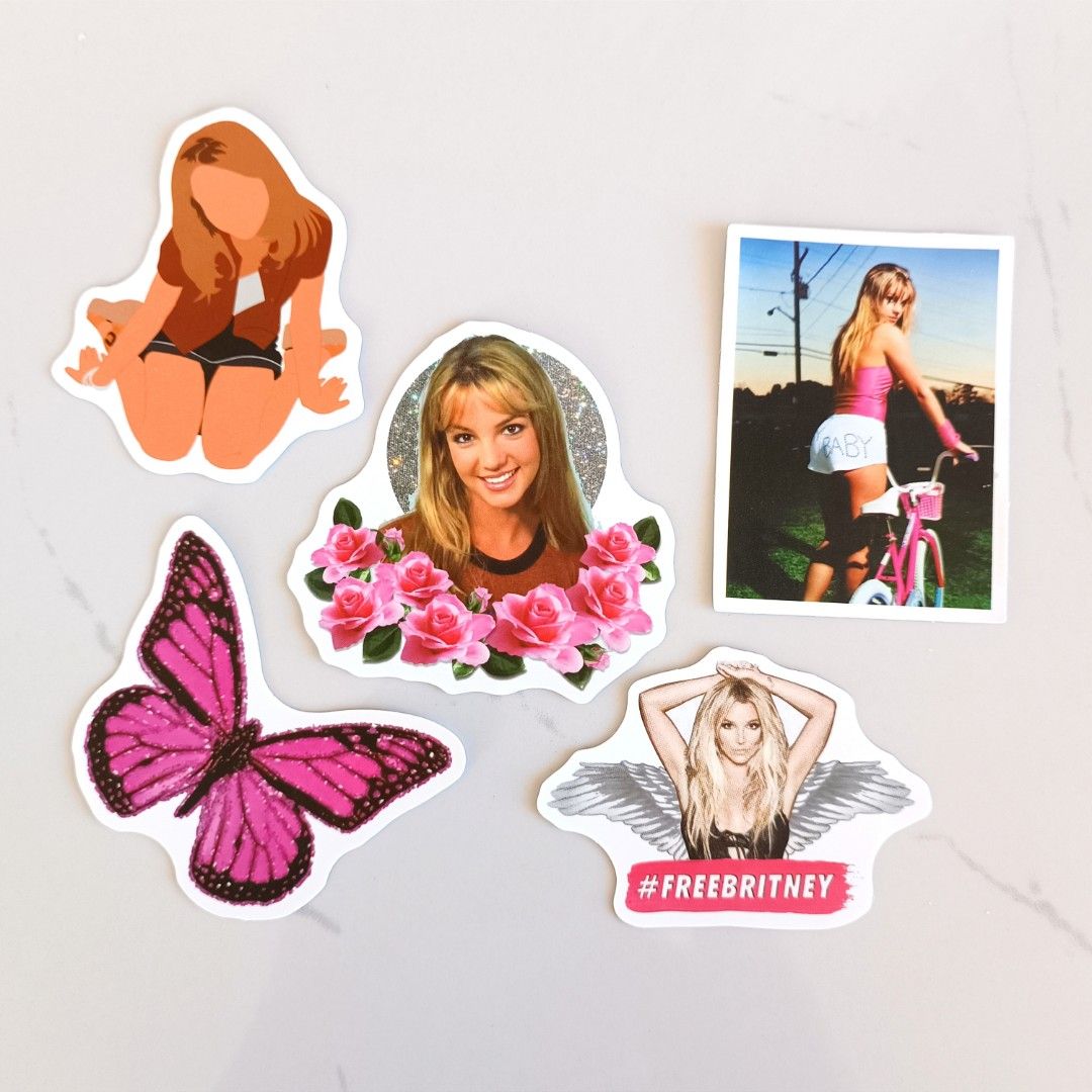 Britney Spears Waterproof Stickers (Sold per Set), Hobbies & Toys, Stationary & Craft, Art ...