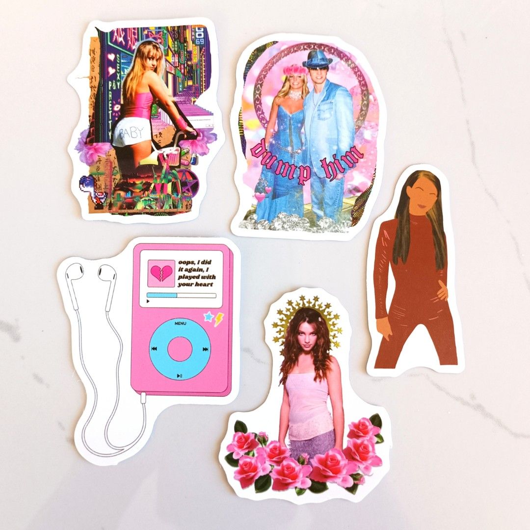 Britney Spears Waterproof Stickers (Sold per Set), Hobbies & Toys ...