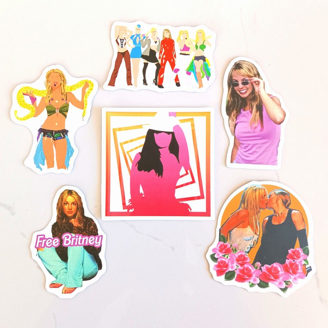 Britney Spears Waterproof Stickers (Sold per Set), Hobbies & Toys, Stationary & Craft, Art ...