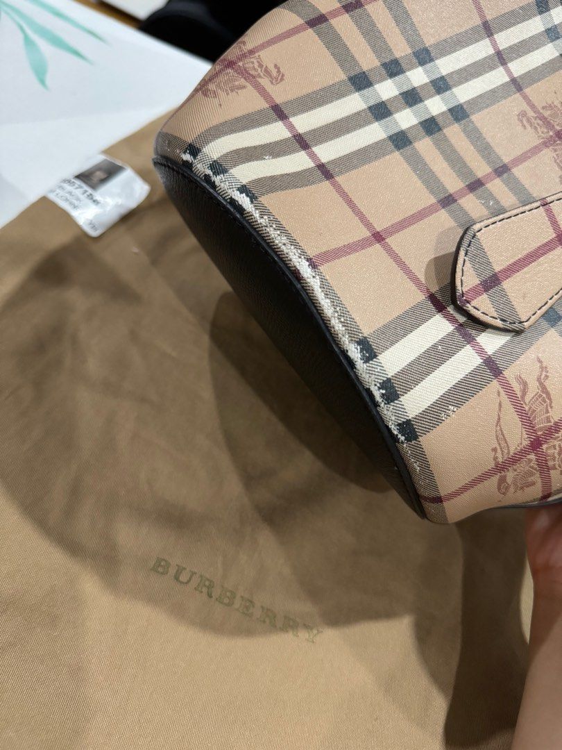 Burberry bucket leather cross body, Luxury, Bags & Wallets on Carousell