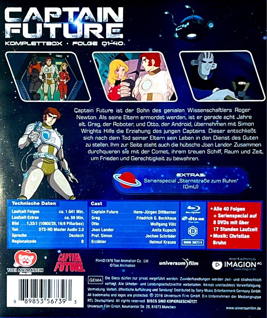 Captain Future, Complete Series, Blu-Ray DVD, Hobbies & Toys, Music ...