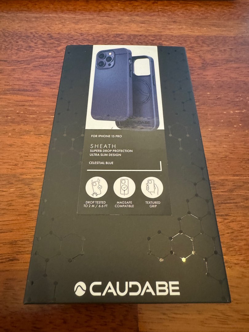 Caudabe Sheath for iPhone 15 Pro (Celestial Blue, Button Cut-Out ...