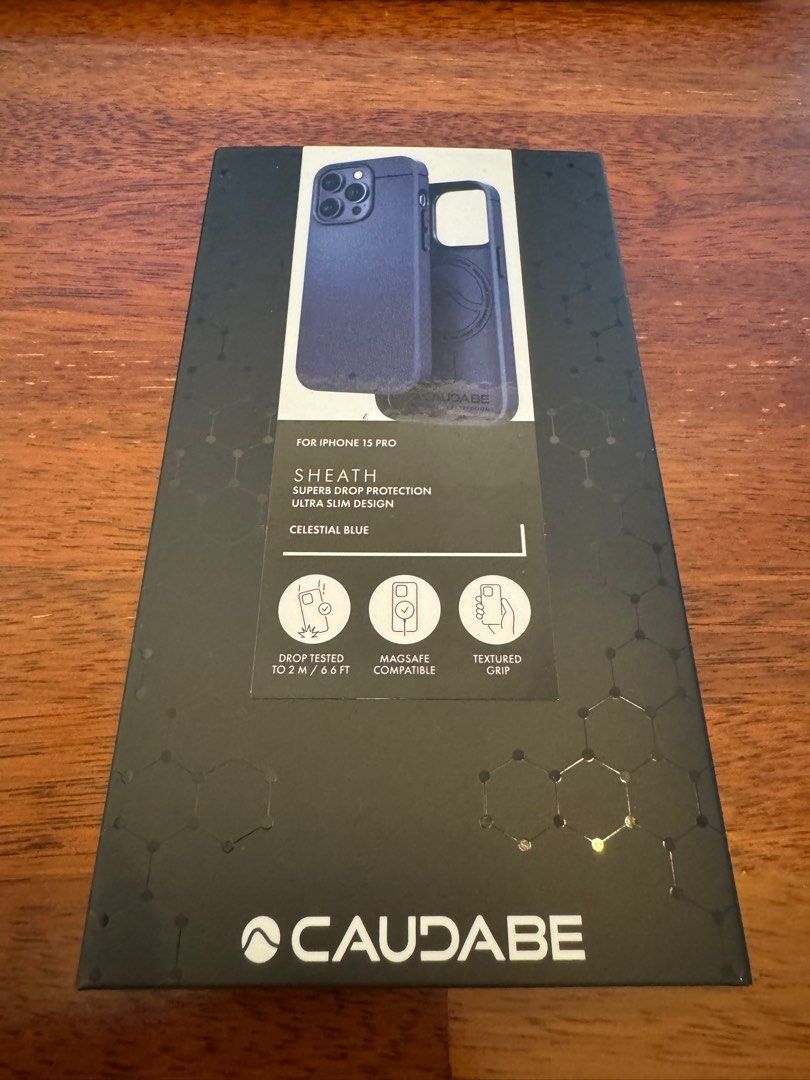 Caudabe Sheath for iPhone 15 Pro (Celestial Blue, Button Cut-Out ...
