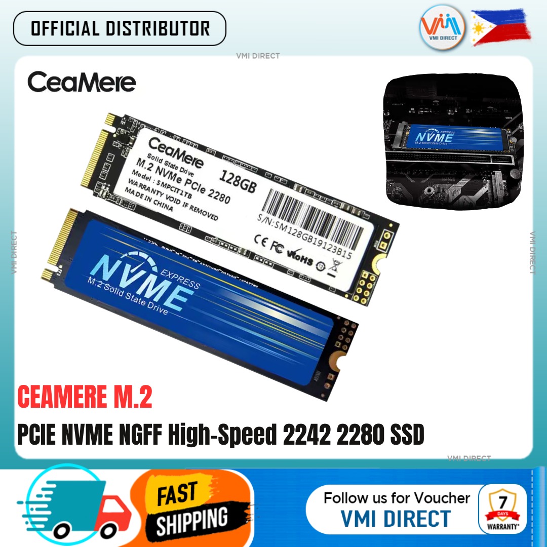 CeaMere New M.2 PCIE NVME NGFF High-Speed 2242 2280 SSD 128GB 256G 512G ...