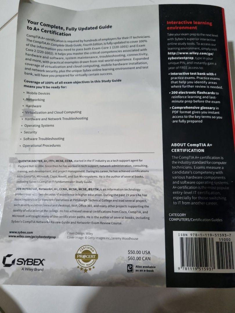 CompTIA A+ Complete Study Guide 4th Edition - IT Exam Study Guide, Hobbies & Toys, Books ...