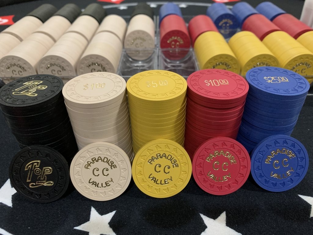 CPC ASM Clay HHR Mold Hotstamped Poker Chips Set, Hobbies & Toys, Toys ...