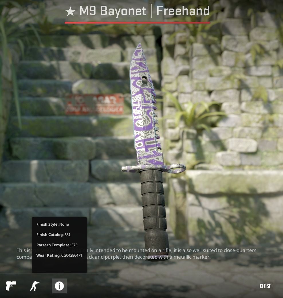 CS2 M9 Bayonet | Freehand - field tested, Video Gaming, Gaming ...