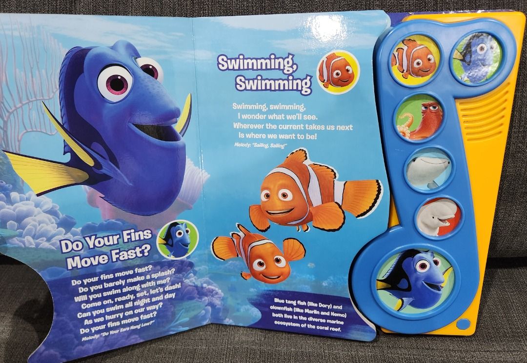 Disney Pixar Finding Dory Swim Along With Me musical board book ...