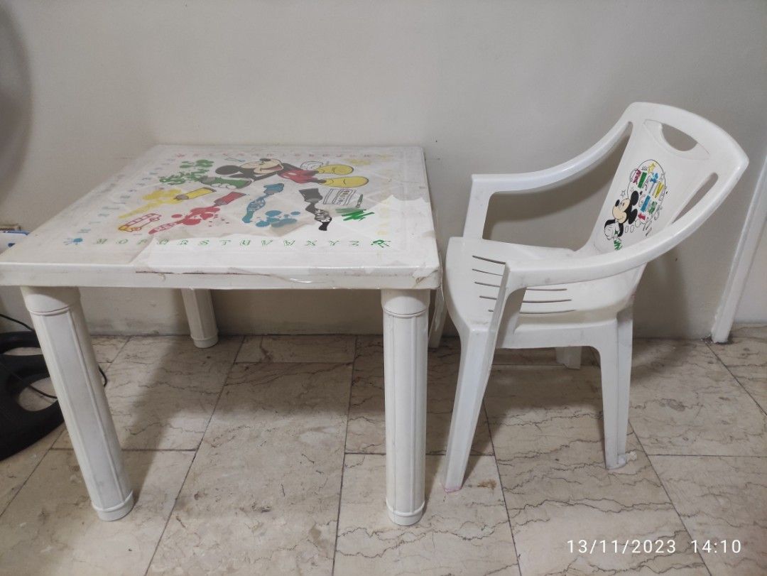 Disney uratex kids table and chair, Babies & Kids, Baby Nursery & Kids ...