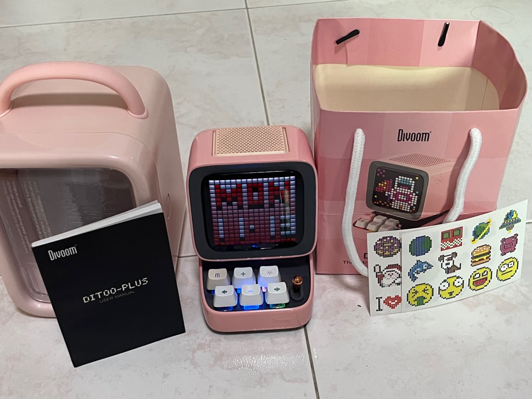 Divoom DITOO-PLUS Speaker : Pink colour, Audio, Soundbars, Speakers ...