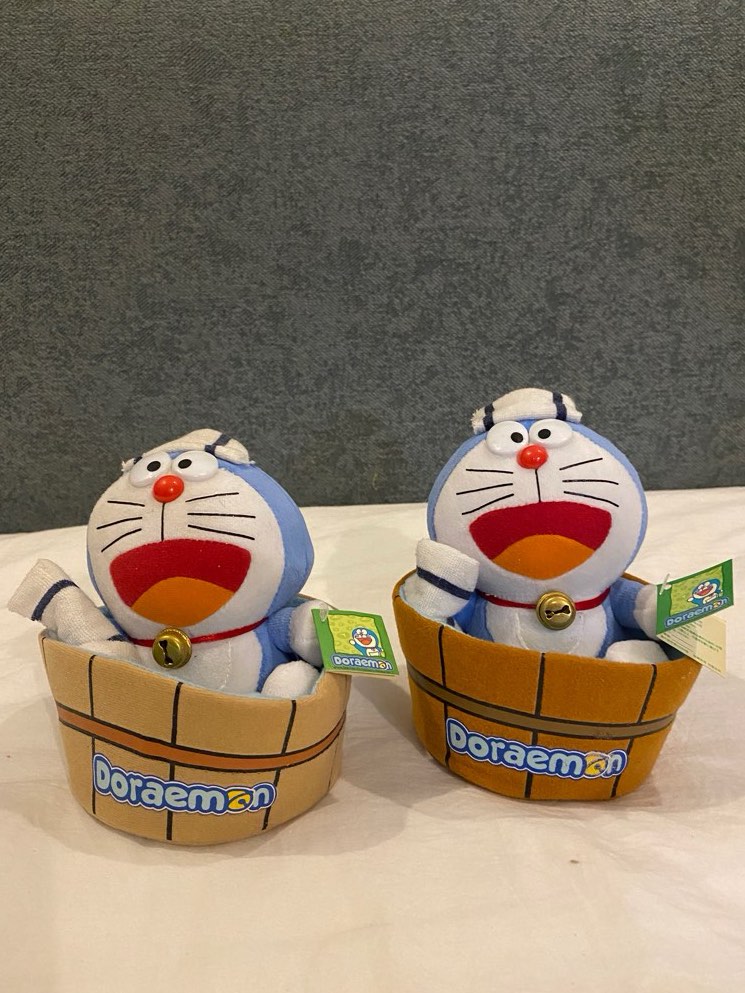 Doraemon bathing in a tub plush toy, Hobbies & Toys, Toys & Games on ...