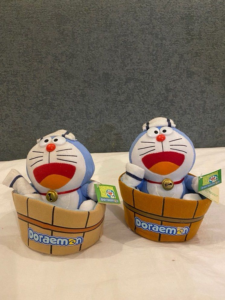 Doraemon bathing in a tub plush toy, Hobbies & Toys, Toys & Games on ...