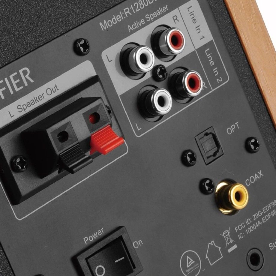 Edifier R1280DBS Active 2.0 Bluetooth Bookshelf Speaker Set (Brown ...