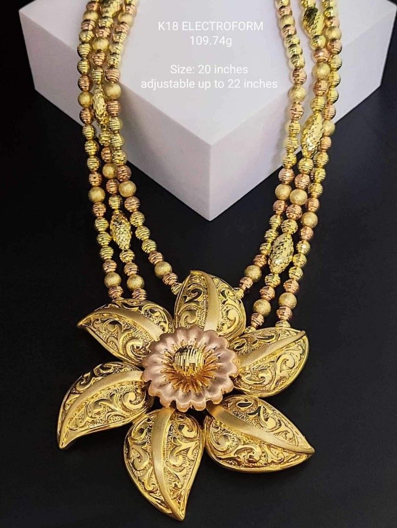 Electroform necklace 18k gold, Women's Fashion, Jewelry & Organizers ...