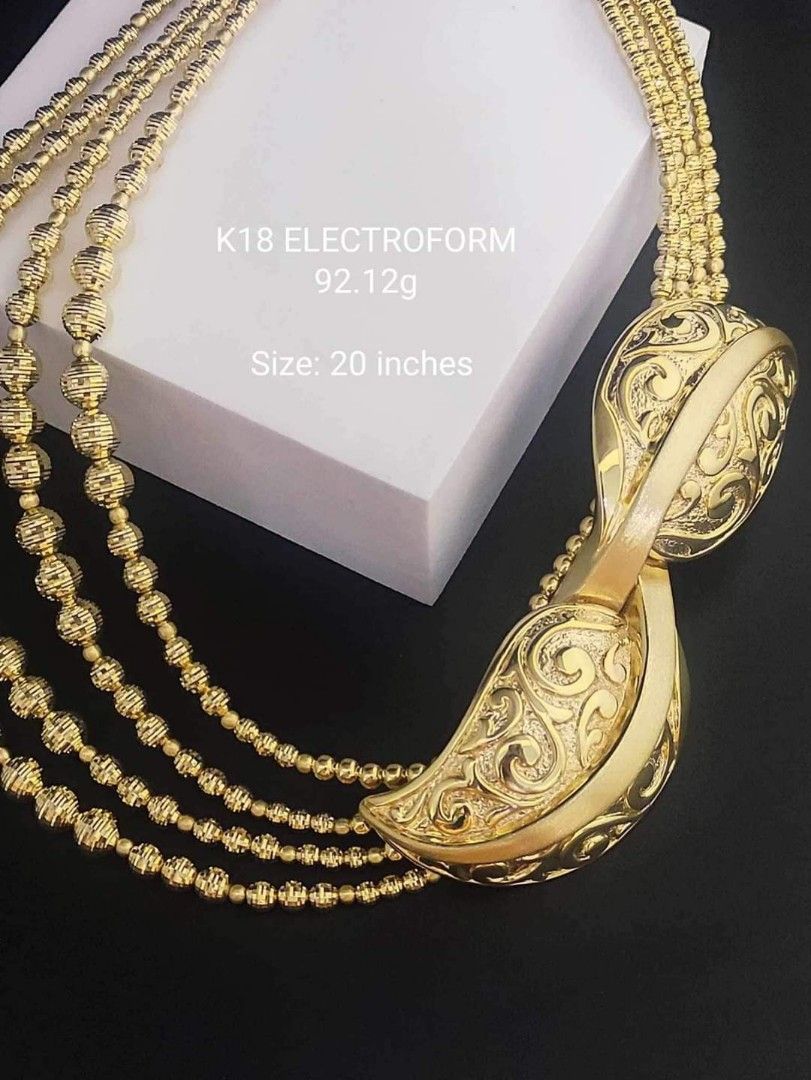 Electroform necklace 18k gold, Women's Fashion, Jewelry & Organizers ...