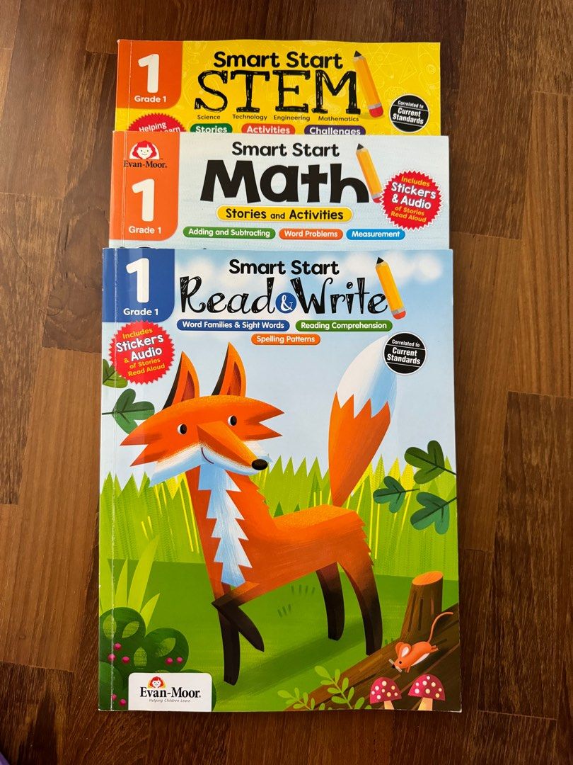 Grade 1 Evan Moor Smart Start STEM&Math&English, Hobbies & Toys, Books ...