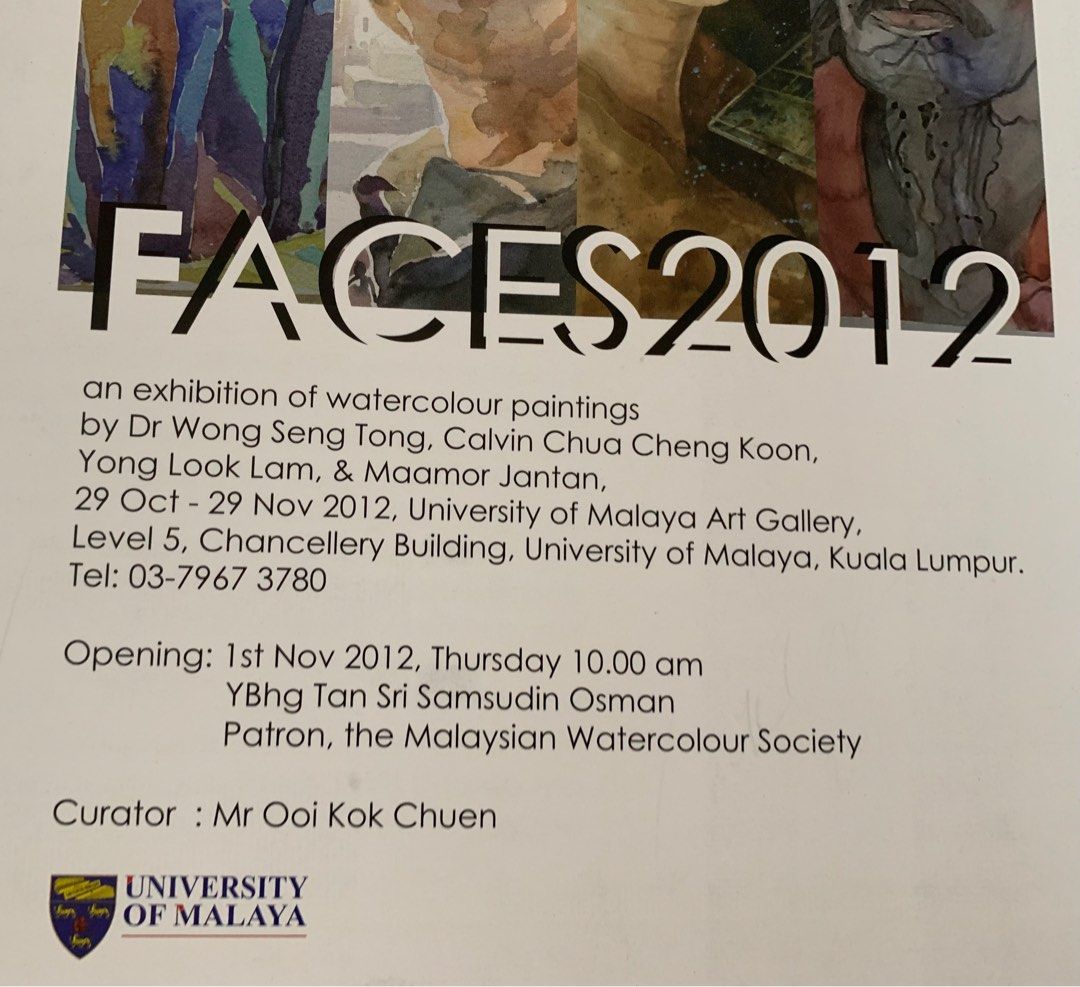 Faces 2012, Watercolour Paintings by Dr Wong Seng Tong, Calvin Chua ...
