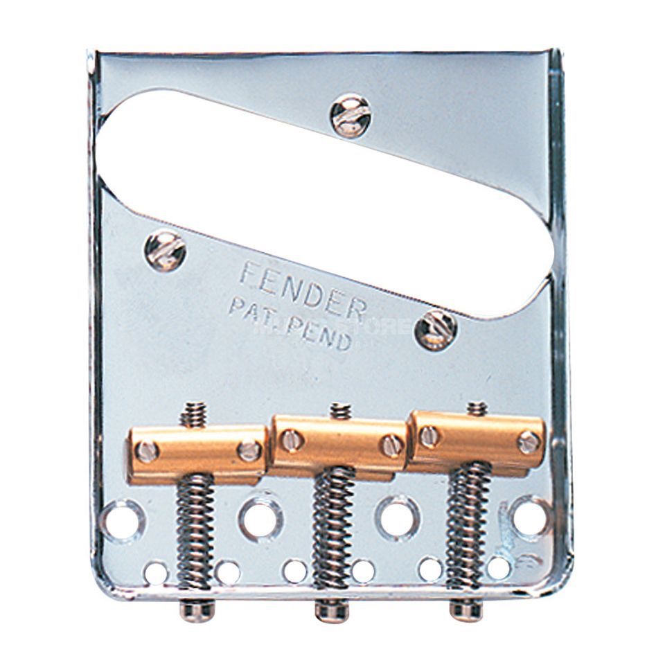 Fender Telecaster Chrome Bridge Assembly with 3 Brass Saddles String ...