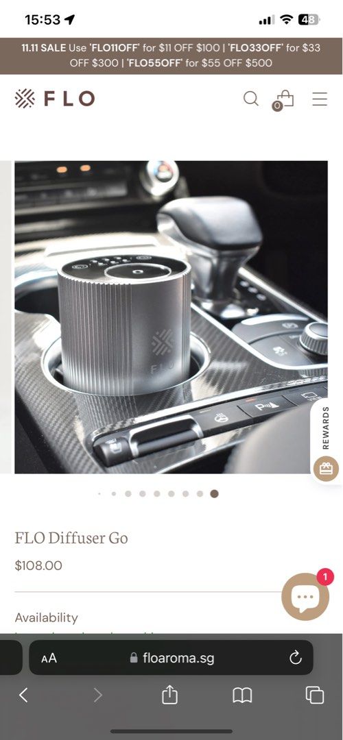 FLO waterless diffuser go portable, Furniture & Home Living, Home Fragrance on Carousell