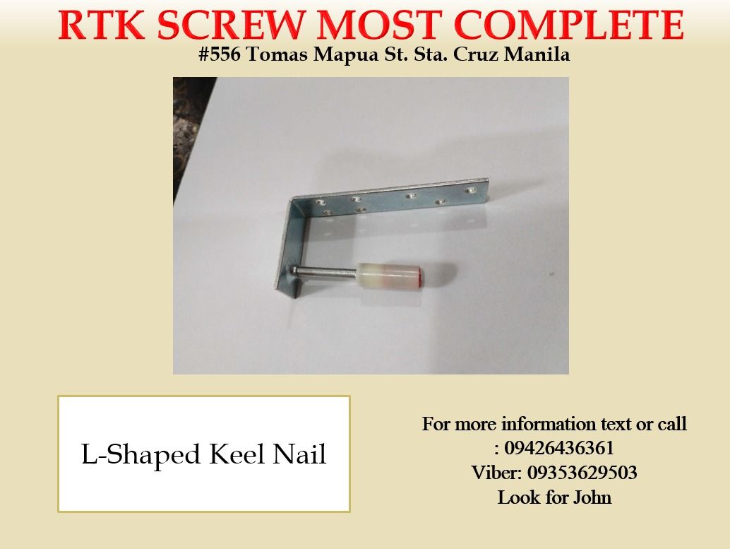 FOR SALE - L - Shaped Keel Nail, Commercial & Industrial, Construction ...