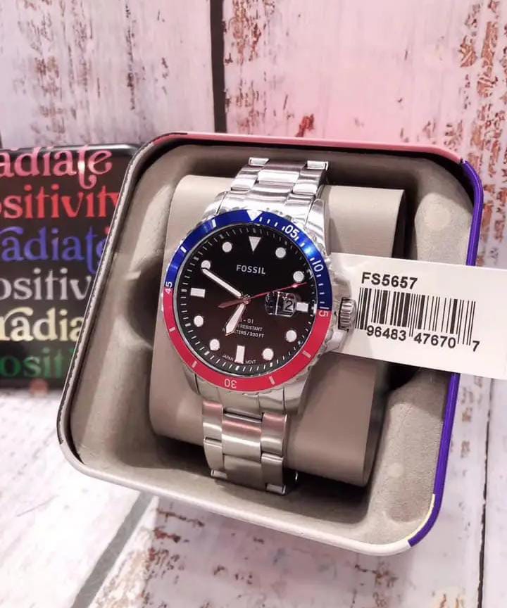Fossil FB-01 FS5657 Black Dial Stainless Steel Strap ️1.130jt ️, Barang ...