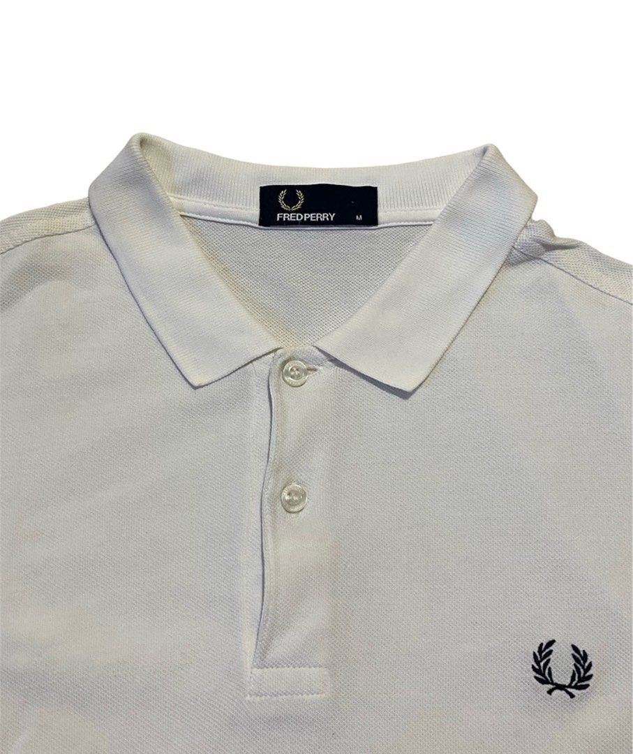 Fred Perry White Polo Shirt, Men's Fashion, Tops & Sets, Tshirts & Polo ...