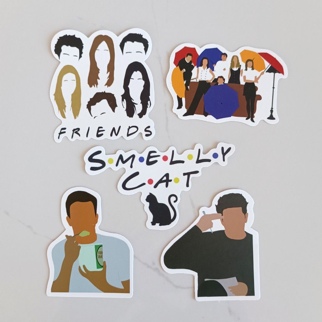 FRIENDS Waterproof Stickers (Sold per Set), Hobbies & Toys, Stationary ...