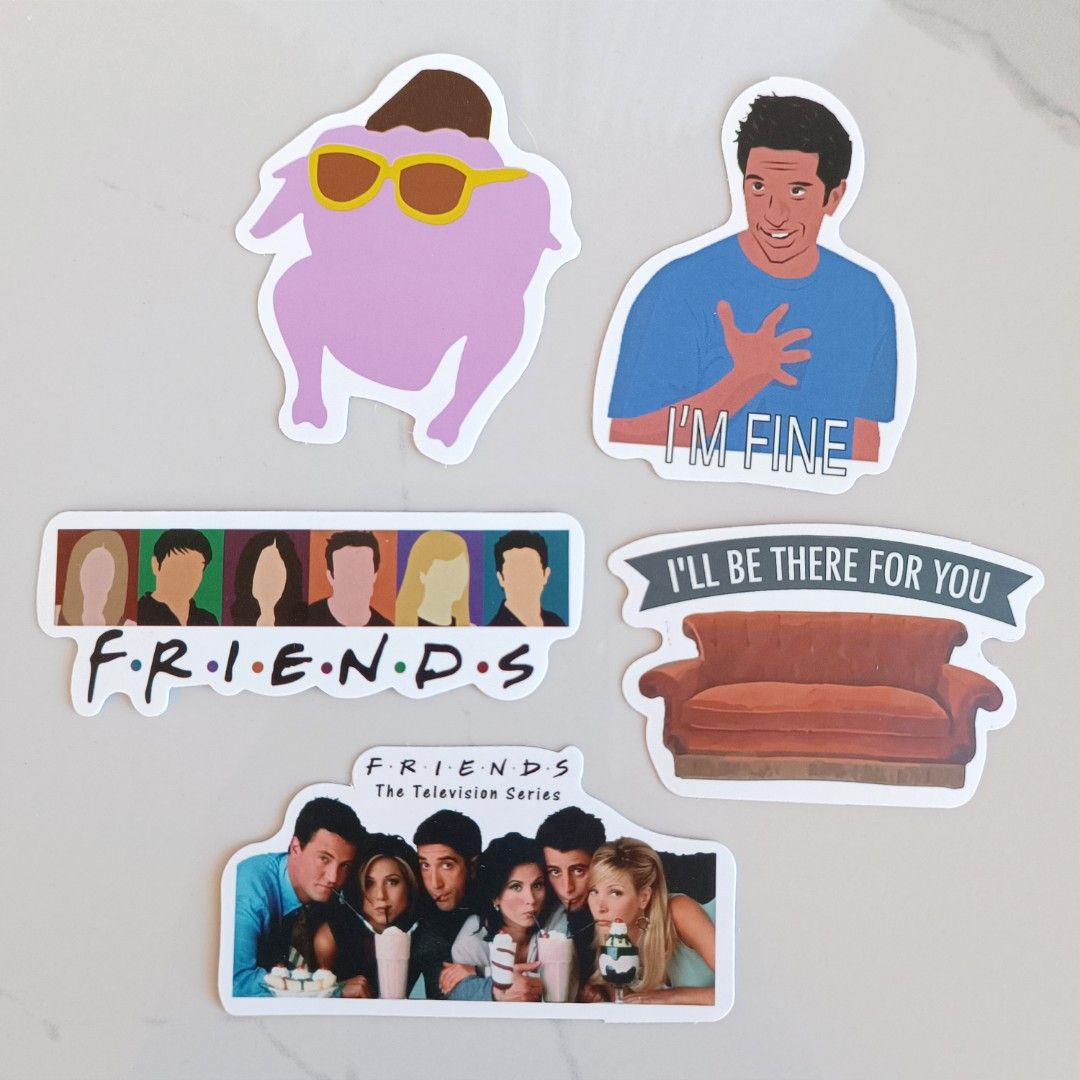 FRIENDS Waterproof Stickers (Sold per Set), Hobbies & Toys, Stationary ...