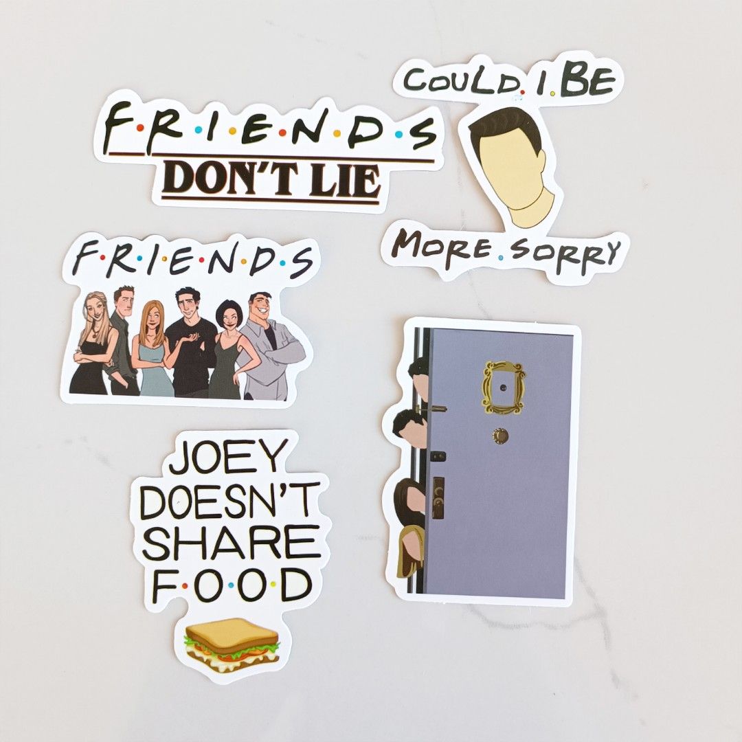 FRIENDS Waterproof Stickers (Sold per Set), Hobbies & Toys, Stationary ...