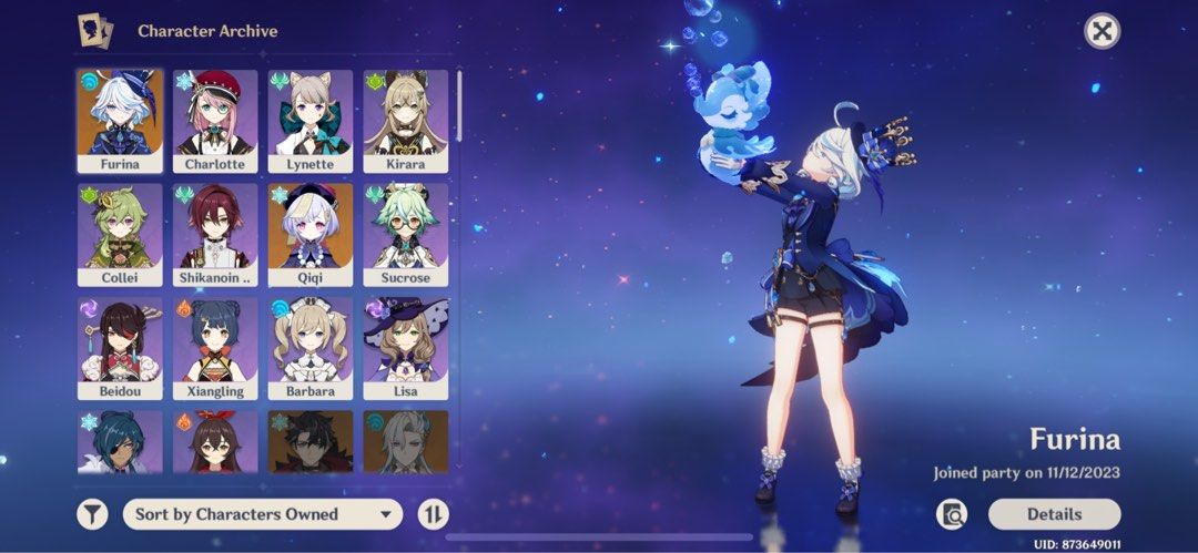 Furina reroll account Genshin Impact, Video Gaming, Gaming Accessories ...