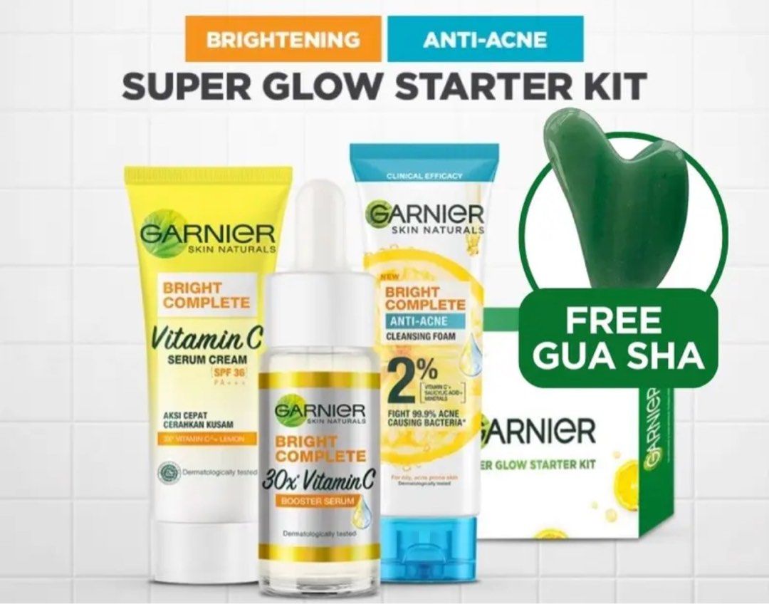 Garnier Superglow starter set, Beauty & Personal Care, Face, Face Care ...