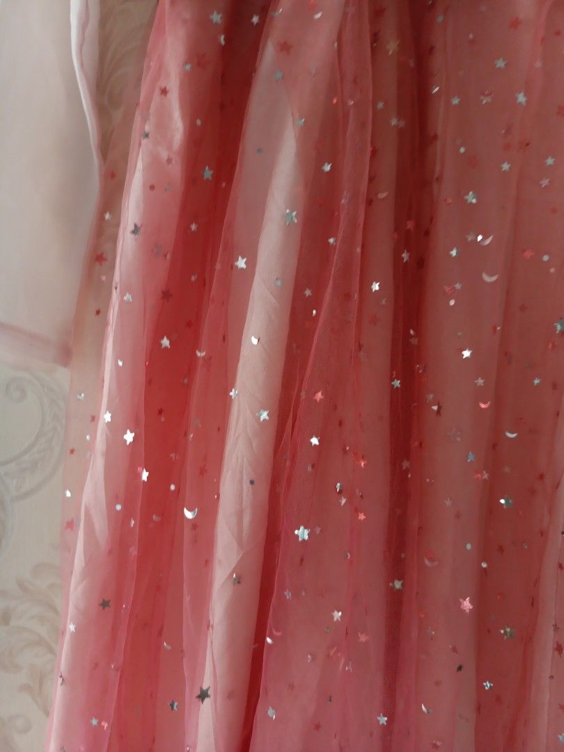 Gaun hanfu gradasi merah tutu glitter anak, Bayi & Anak, Baju Anak ...