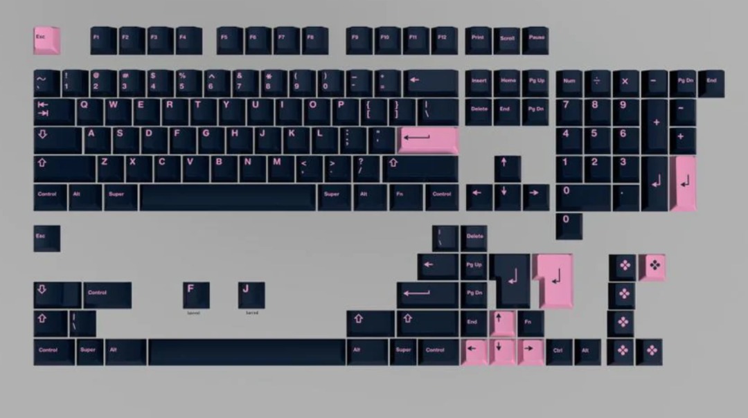 GMK Pink on Navy, Computers & Tech, Parts & Accessories, Computer ...