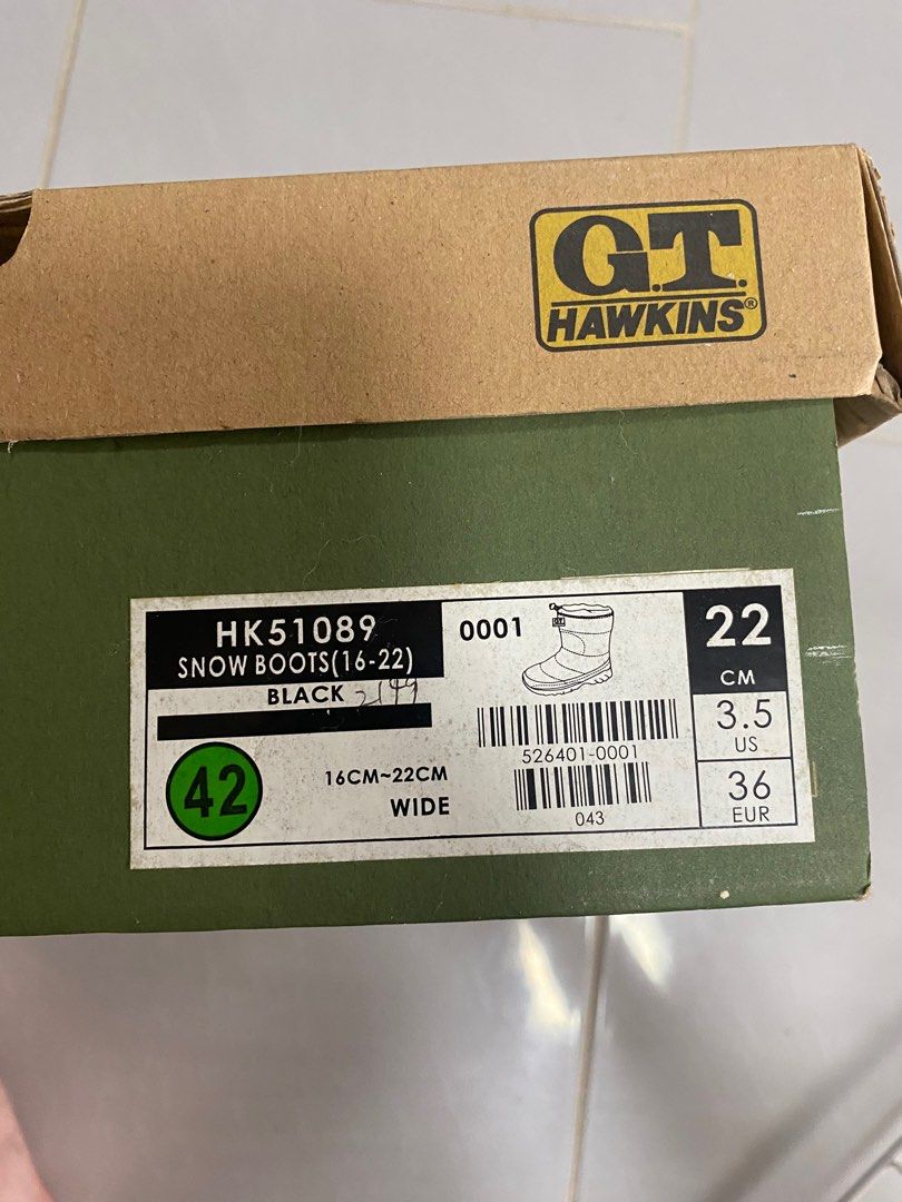 GT hawkins winter boots, Babies & Kids, Babies & Kids Fashion on Carousell