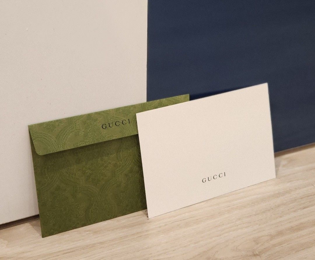 Gucci Gift Card and Envelope 17cm x 12cm, Hobbies & Toys, Stationery ...