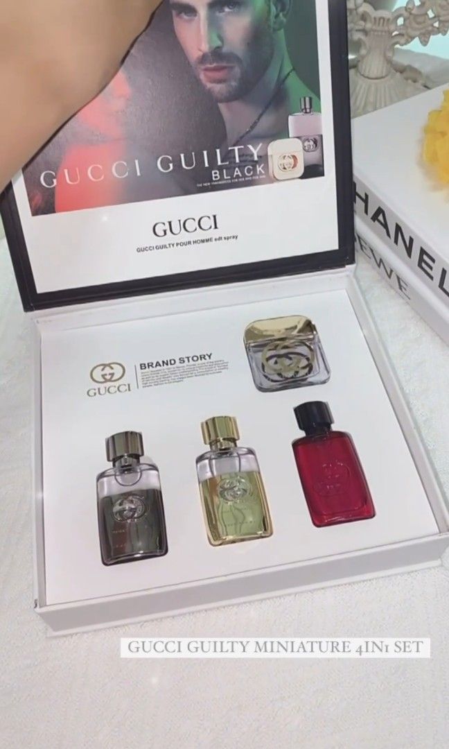 GUCCI GUILTY MINIATURE 4IN1 SET original perfume 100%, Beauty ...