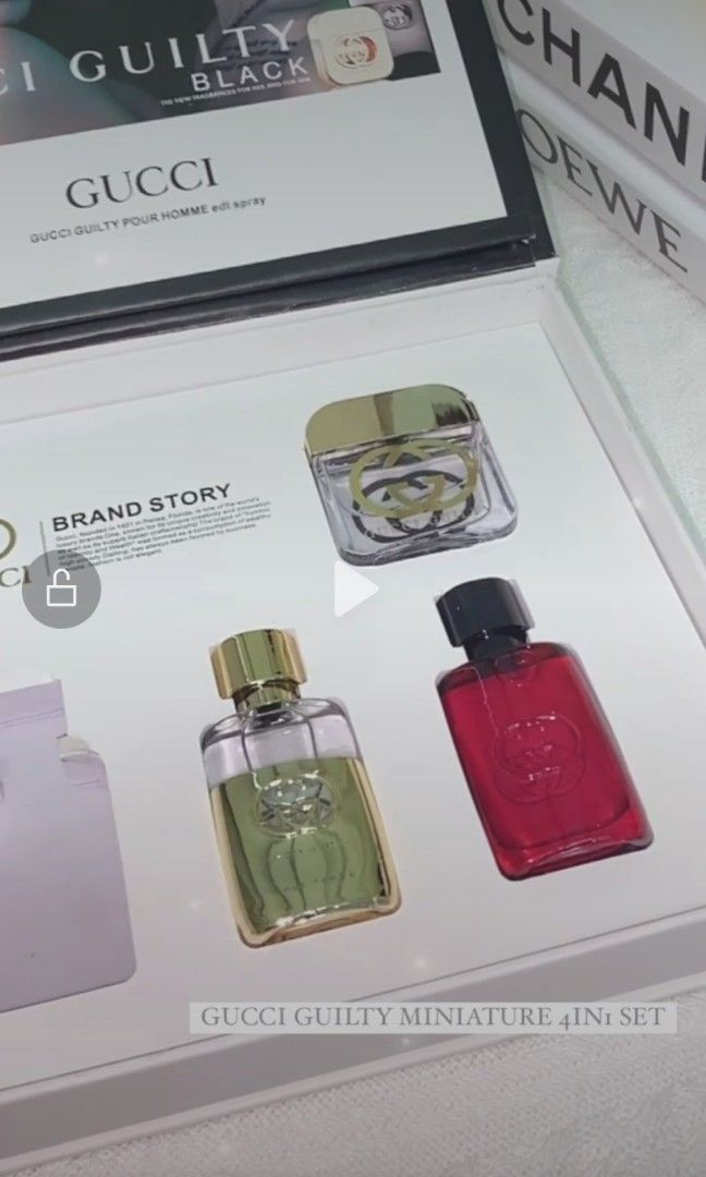 GUCCI GUILTY MINIATURE 4IN1 SET original perfume 100%, Beauty ...