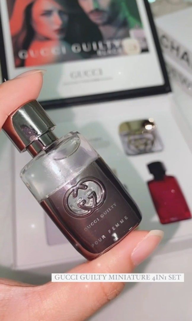 GUCCI GUILTY MINIATURE 4IN1 SET original perfume 100%, Beauty ...