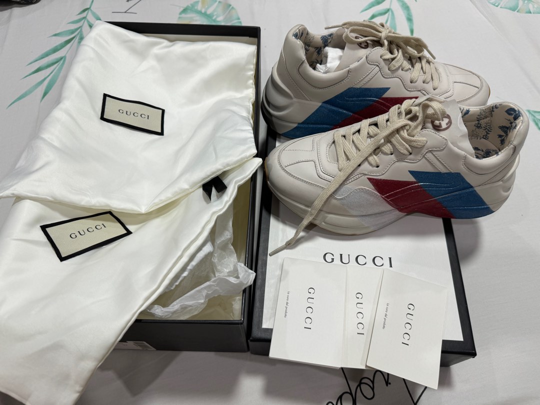 Gucci Rython Leather Apollo Size 37, Women's Fashion, Footwear ...