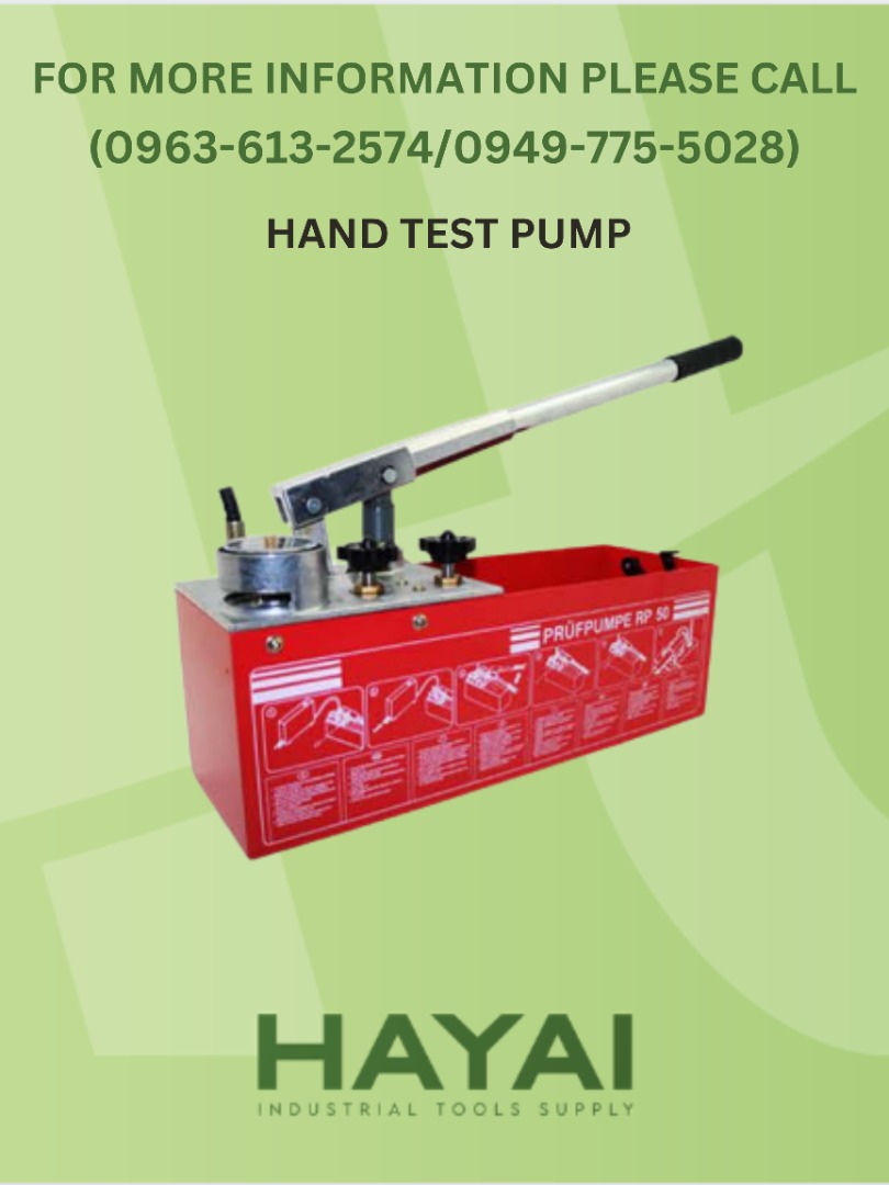 HAND TEST PUMP, Commercial & Industrial, Construction Tools & Equipment ...