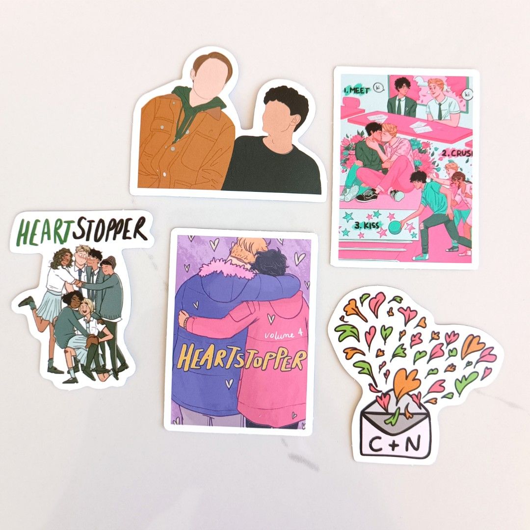 Heartstopper Waterproof Stickers (Sold per Set), Hobbies & Toys ...