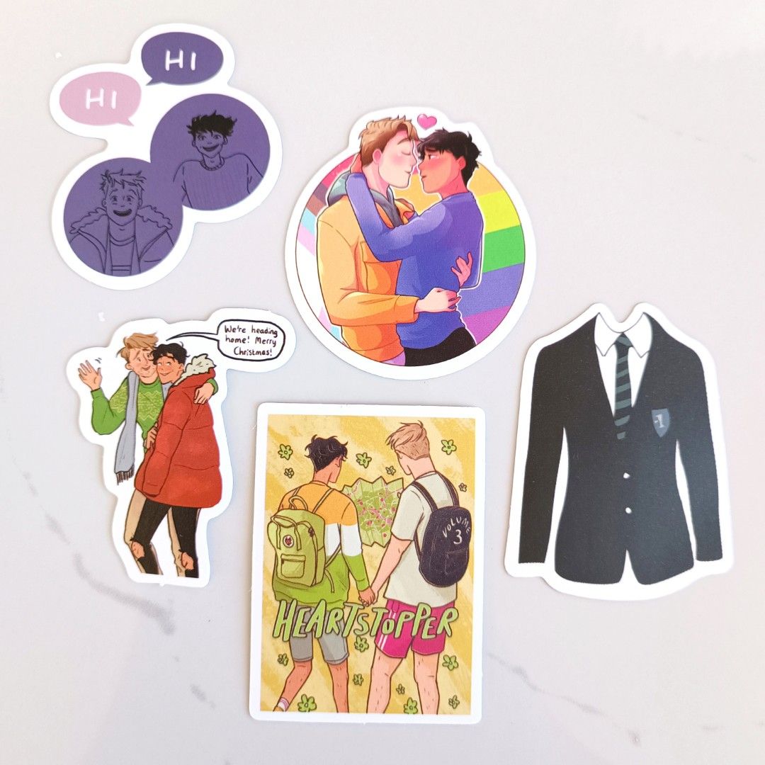 Heartstopper Waterproof Stickers (Sold per Set), Hobbies & Toys ...