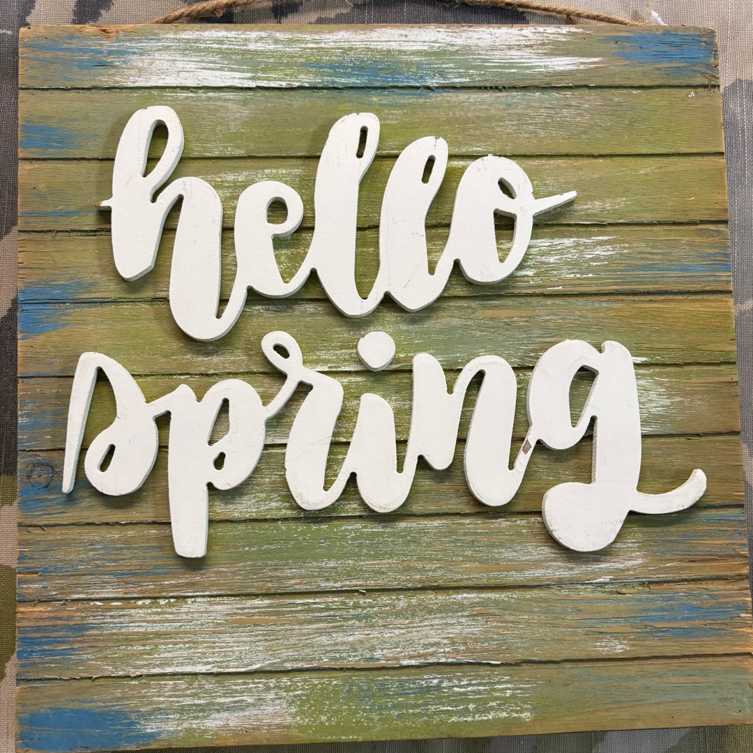 Hello Spring - art deco wall, Furniture & Home Living, Home Decor, Wall ...