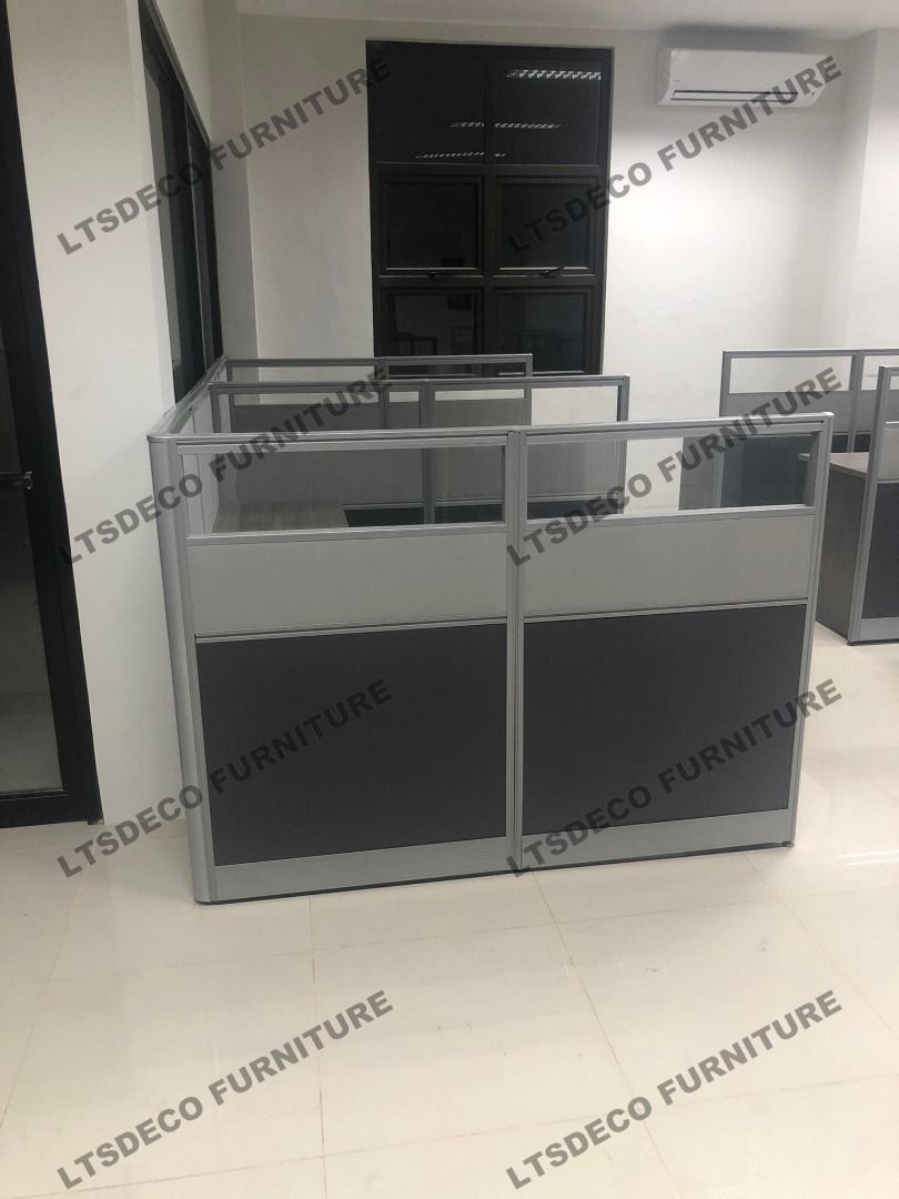 HIGH PANEL TWO-TONE WORKSTATION OFFICE PARTITIONS / OFFICE PARTITIONS ...
