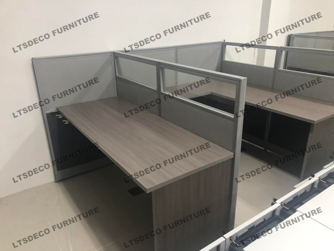 HIGH PANEL TWO-TONE WORKSTATION OFFICE PARTITIONS / OFFICE PARTITIONS ...